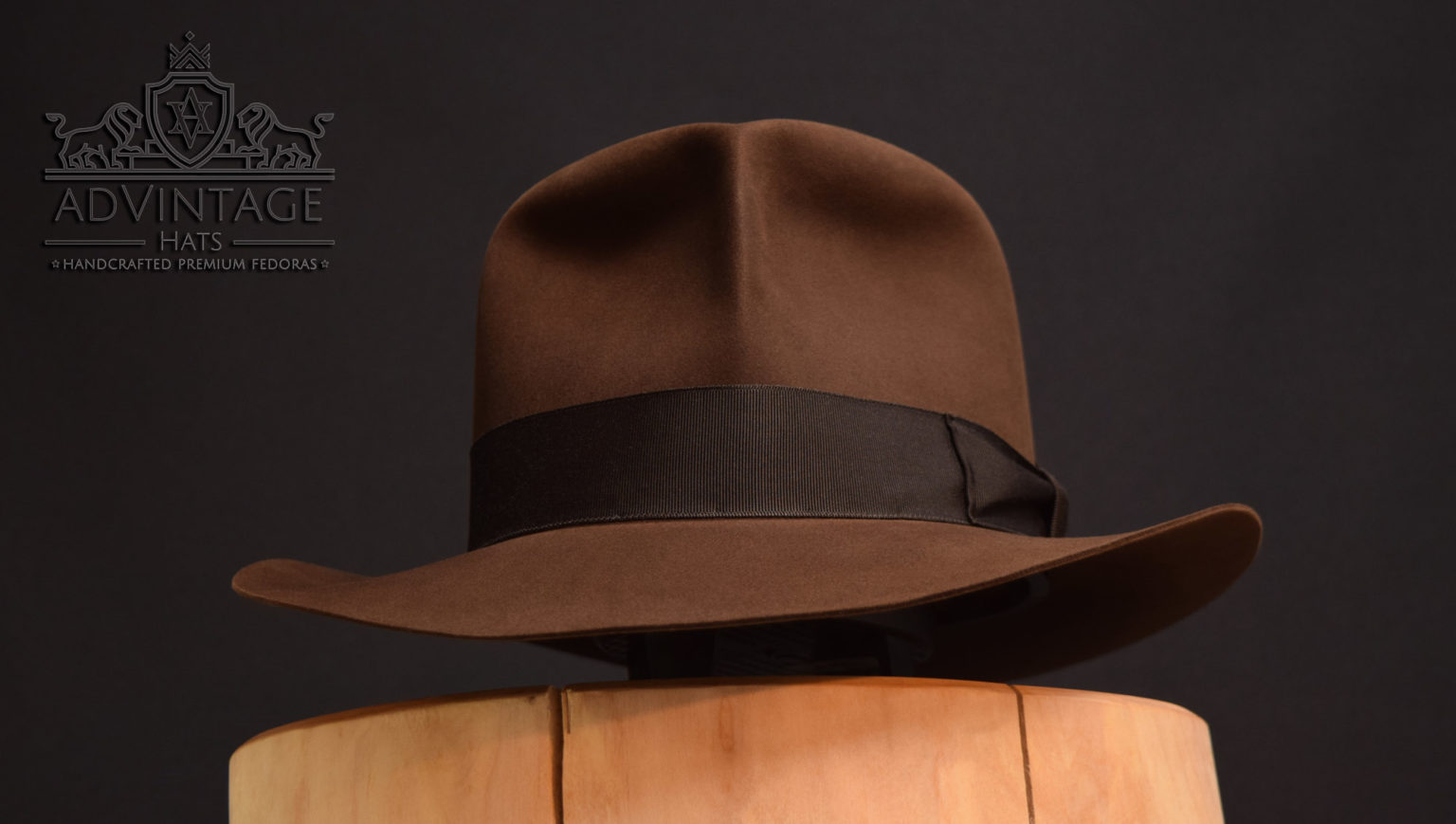 adVintage MasterPiece Raider Fedora hat in True-Sable – adVintage