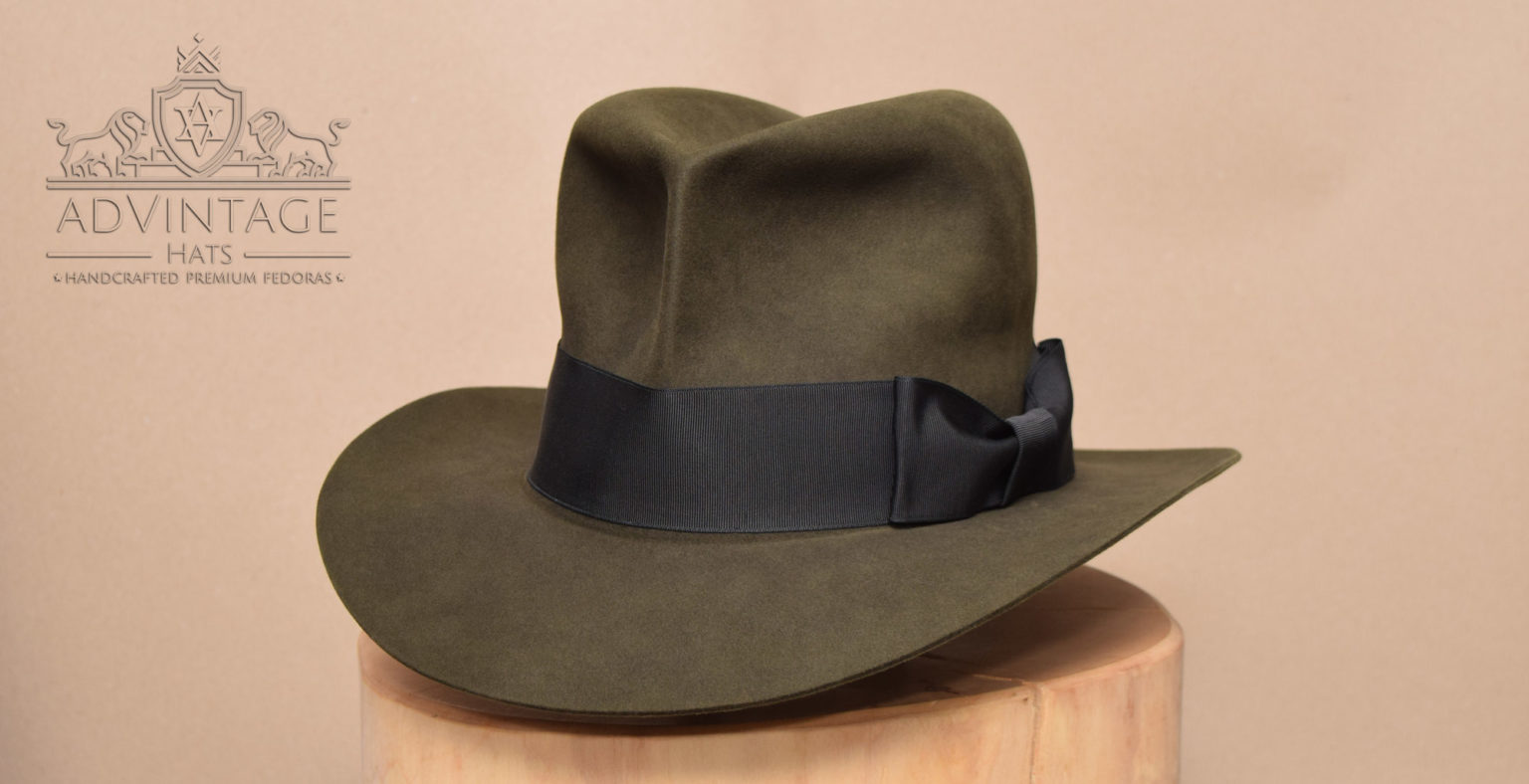 Two Custom Fedora hats in Moss – adVintage